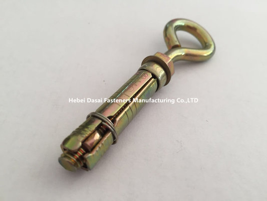 Custom Size Stainless Steel Eye Bolts Yellow Galvanizing Finish 90mm Length