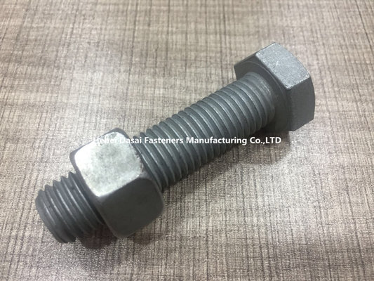 Carbon Steel Galvanized Hex Bolts Grade 6.8 Full Thread With White Color