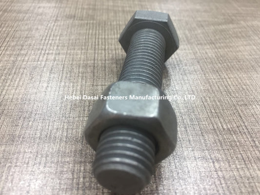 Din 933 Galvanized Bolts And Nuts M12 Size Hot Galvanizing Surface Treatment