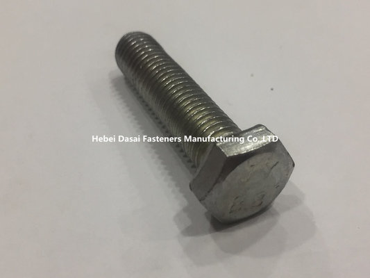 White Heavy Hex Structural Bolts , Stainless Steel Nut Bolt 55 Mm Length
