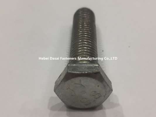 Full Thread Galvanized Hex Bolts High Performance For Construction Industry