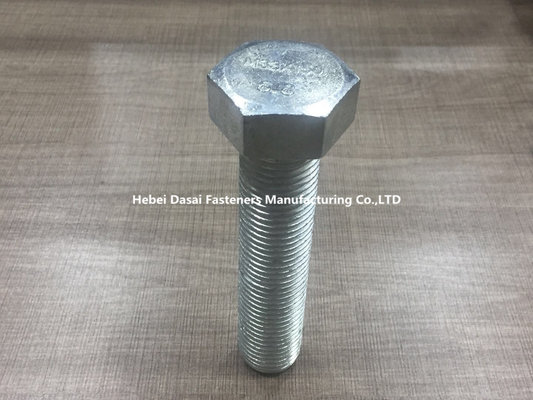 Grade 8.8 Galvanized Hex Bolts Din 933 Stainless Steel / Carbon Steel Plain Color