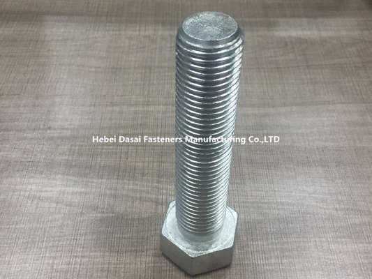 Grade 8.8 Galvanized Hex Bolts Din 933 Stainless Steel / Carbon Steel Plain Color