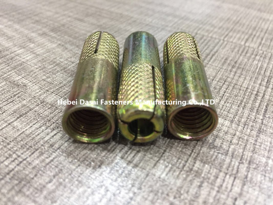 Carbon Steel Drop In Expansion Anchor Yellow Zinc Galvanized For Construction