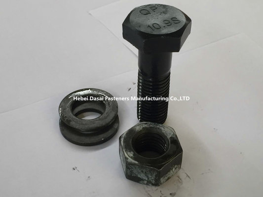Black Oxide Finish Steel Structure Bolt Grade 10.9 DIN Standard UNC Thread