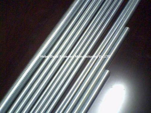 Customized Stainless Threaded Steel Rod / Zinc Plated Threaded Rod High Accuracy