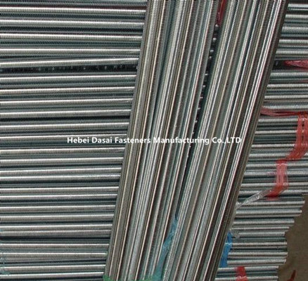 Customized Stainless Threaded Steel Rod / Zinc Plated Threaded Rod High Accuracy