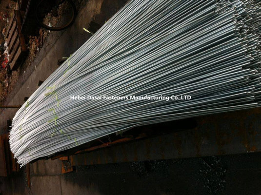 Hot Dip Galvanizing Threaded Steel Rod / High Strength Threaded Rod 1200mm Length