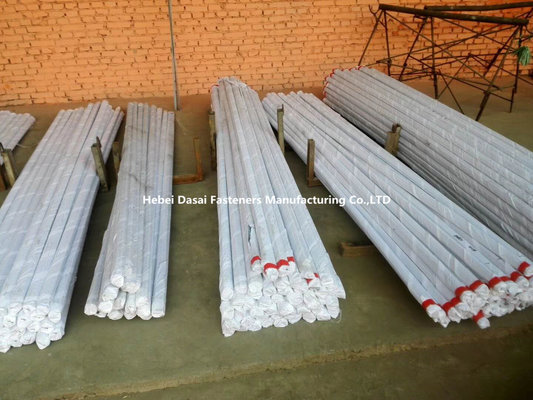 White Zinc Plated Din 975 Threaded Rod Carbon Steel Material With Grade 6.8