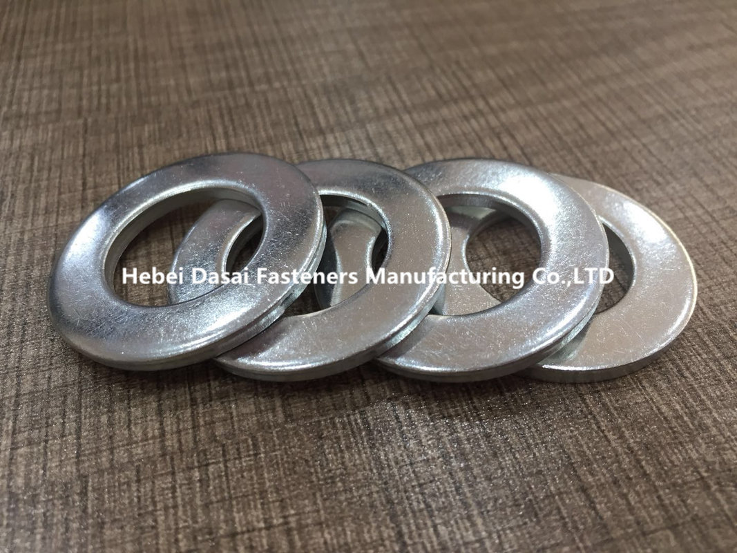 White Zinc Plated Stainless Flat Washers / Round Flat Washers Wear Resistance