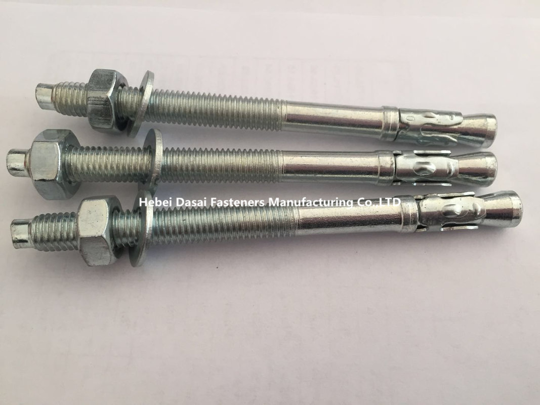 White Zinc Surface Treatment Stainless Wedge Anchors For Heavy Duty Applications