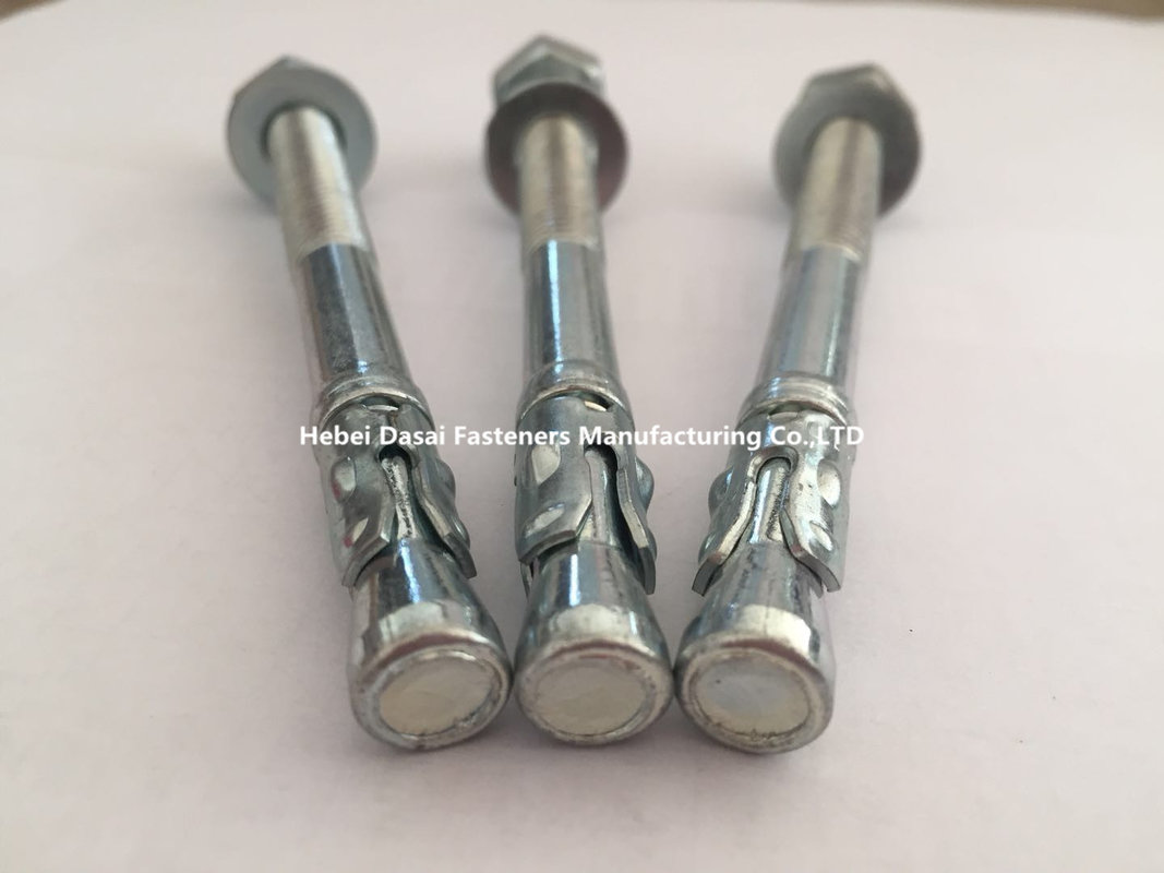 White Galvanizing Stainless Steel Wedge Anchors , Stainless Steel Sleeve Anchor Bolts