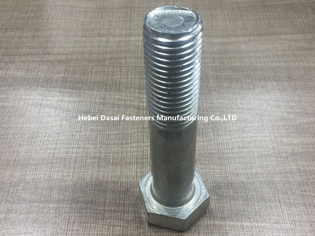 Half Thread Galvanized Hex Bolts Din 931 Carbon Steel White Zinc For Structures