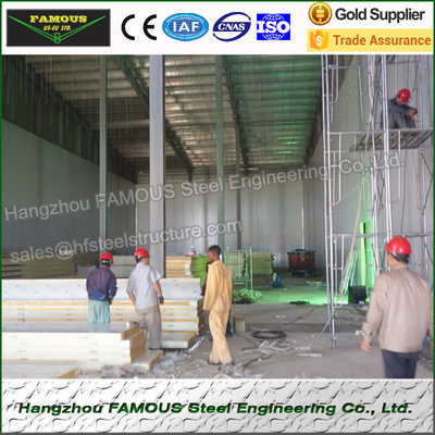 200mm Insulation Injected Rigid Foam Sandwich Panel For Cold Storage