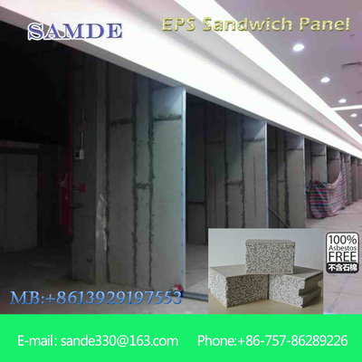 Sound absorption sandwich wall panel prefabricated steel building 2440*610*75mm