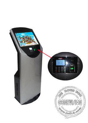 Multi touch screen kiosk 22 inch free standing for library