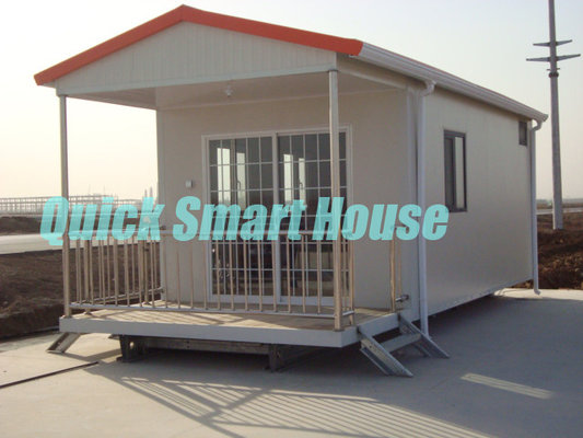 White Flat Pack Portable Modular Homes , Cargo Container House