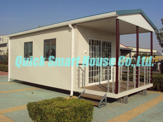 White Flat Pack Portable Modular Homes , Cargo Container House