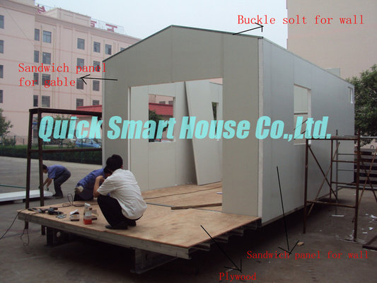 White Flat Pack Portable Modular Homes , Cargo Container House