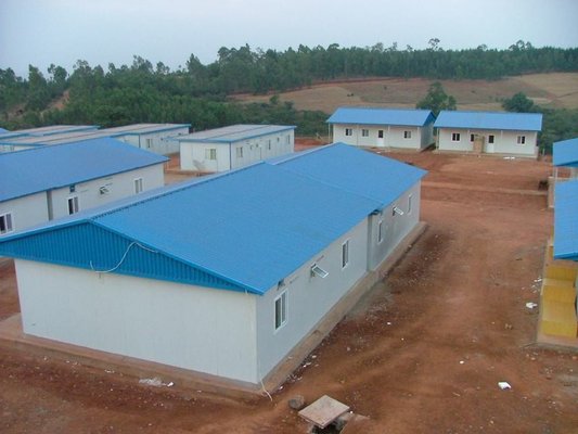 Simple Temporary Site Prefabricated Accommodation , Labor Portable Temporary Housing