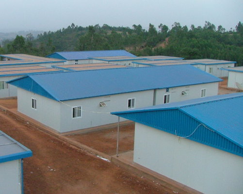 Simple Temporary Site Prefabricated Accommodation , Labor Portable Temporary Housing