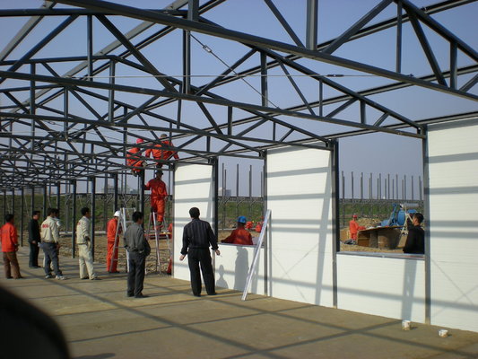 Low Cost Prefabricated Accommodation , Office K Or T Modular House