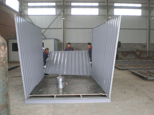 Movable Steel Storage Sheds With Galvanized Corrugated Steel Roof