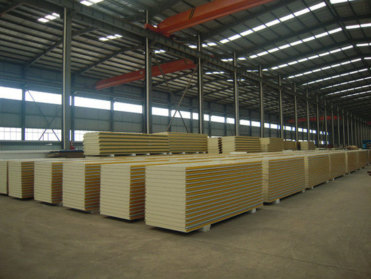 Polyurethane Pu Insulated Sandwich Panels With Flat / Corrugated Surface