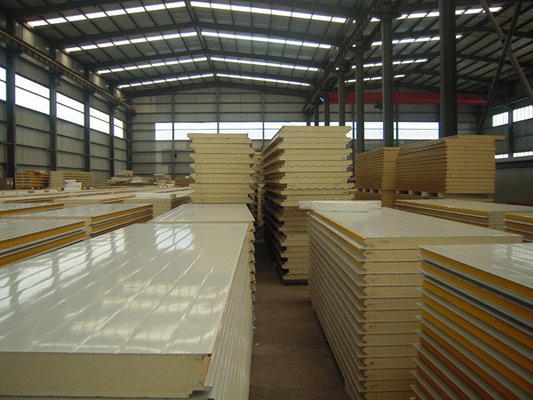 Polyurethane Pu Insulated Sandwich Panels With Flat / Corrugated Surface