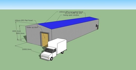 Light Steel Structure Buildings , Wide Span Prefab Steel Garage