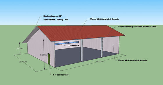 Eco Friendly Prefabricated Steel Buildings , Red Steel Structure Shed