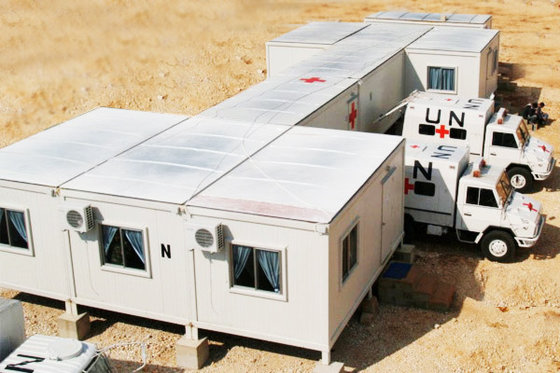 Flat Roof Mobile Modular Homes With Steel Structure For Dormitory