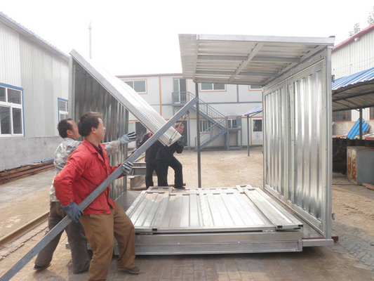 Economic Steel Storage Sheds , Galvanized Storage Container House
