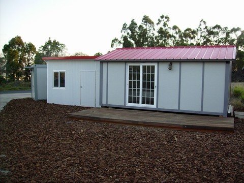 Sloped Roof Portable Prefab Modular Homes Easy Assembled As Shop