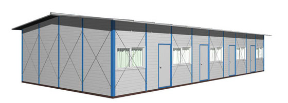 One-Storey Prefabricated Accommodation With Light Steel Structure