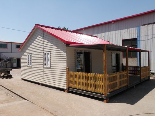 Durable Reusable Prefabricated House Anti-Rust With Color And Veranda Option