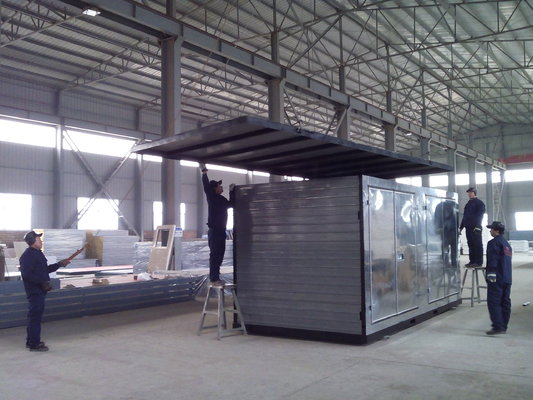 Customized Design Foldable Steel Storage Sheds With Two Shipping Container Doors