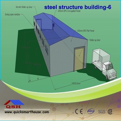 Modular Light Steel Prefabricated Steel Buildings Customized Design With Cement Floor