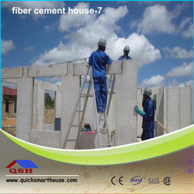 Waterproof Concrete Prefabricated House For Family Living With Cement Sandwich Panel