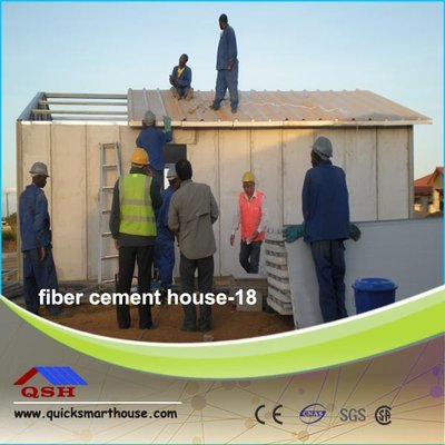 Waterproof Concrete Prefabricated House For Family Living With Cement Sandwich Panel