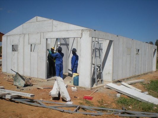 Eco-friendly Concrete Prefabricated House Light Weight For Accommodation Units