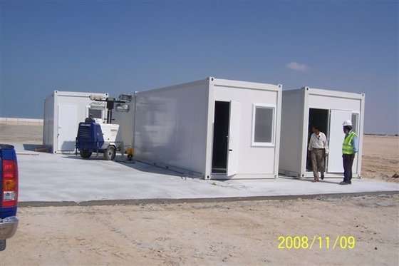 Customized Mobile Folding Container House , Steel Sheet Welded Prefab Container House