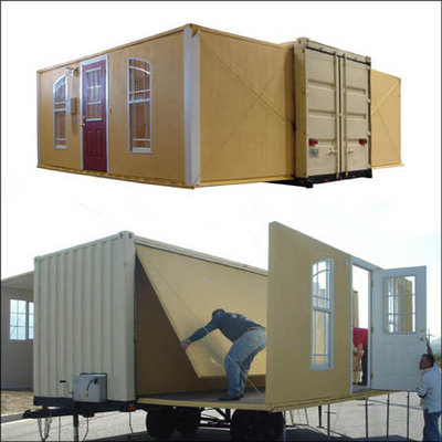 Folding Mobile Modular Homes Heating Insulation With Steel Structure