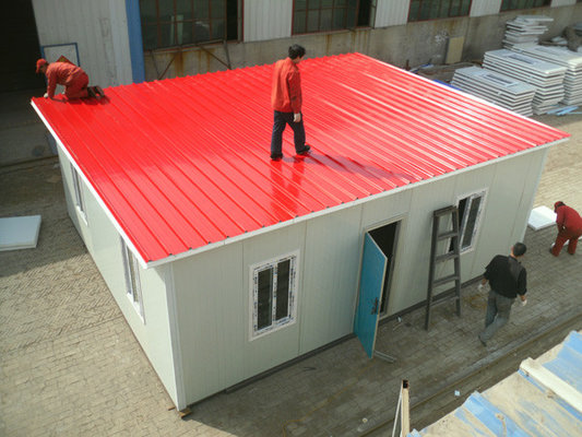 Mobile Light Steel Structure Villa , Sandwich Panel Metal Building Homes