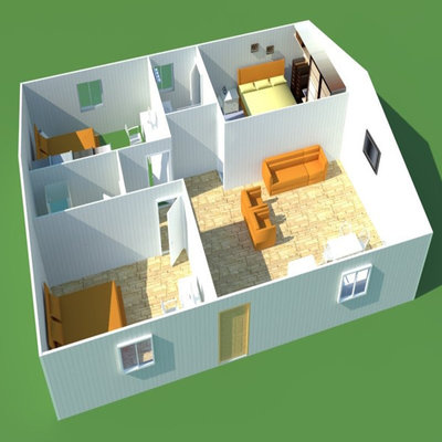 Cost-effective Prefabricated Light Steel Structure Villa , Movable Steel Building Homes