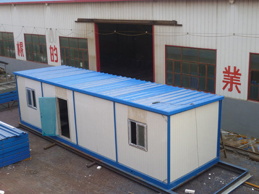 White Mobile Portable Modular Homes , Light Sloping Roof House