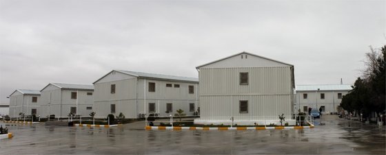 Lightweight Prefab Steel Buildings EPS Sandwich Panels For Labor Worker House