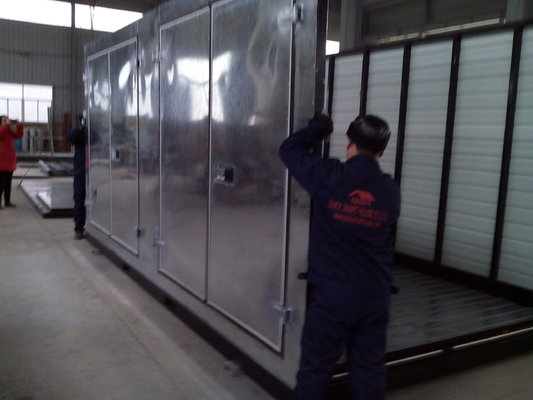 Portable Steel Garage Buildings , Folding Painting Container Storage