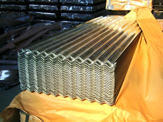 Galvanized Corrugated Standard Color Steel Sheet With Waterproof  / Fire Insulation