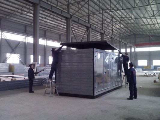 Durable Steel Carport Garage With Hinged Shipping Container Door
